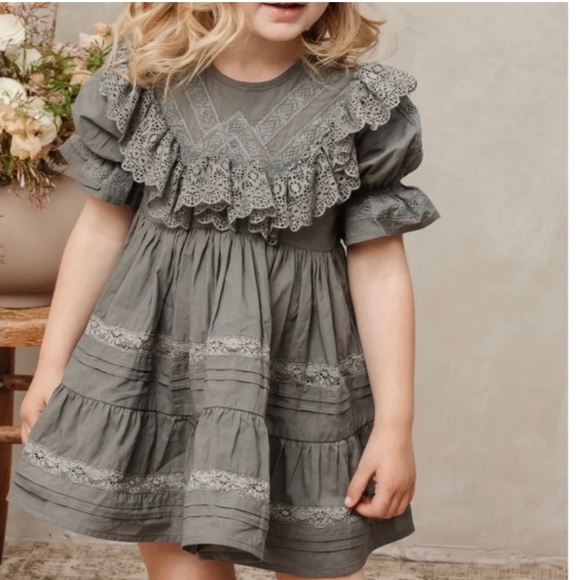 noralee | Dresses | Noralee Genevieve Dress Cotton Lace French Blue ...